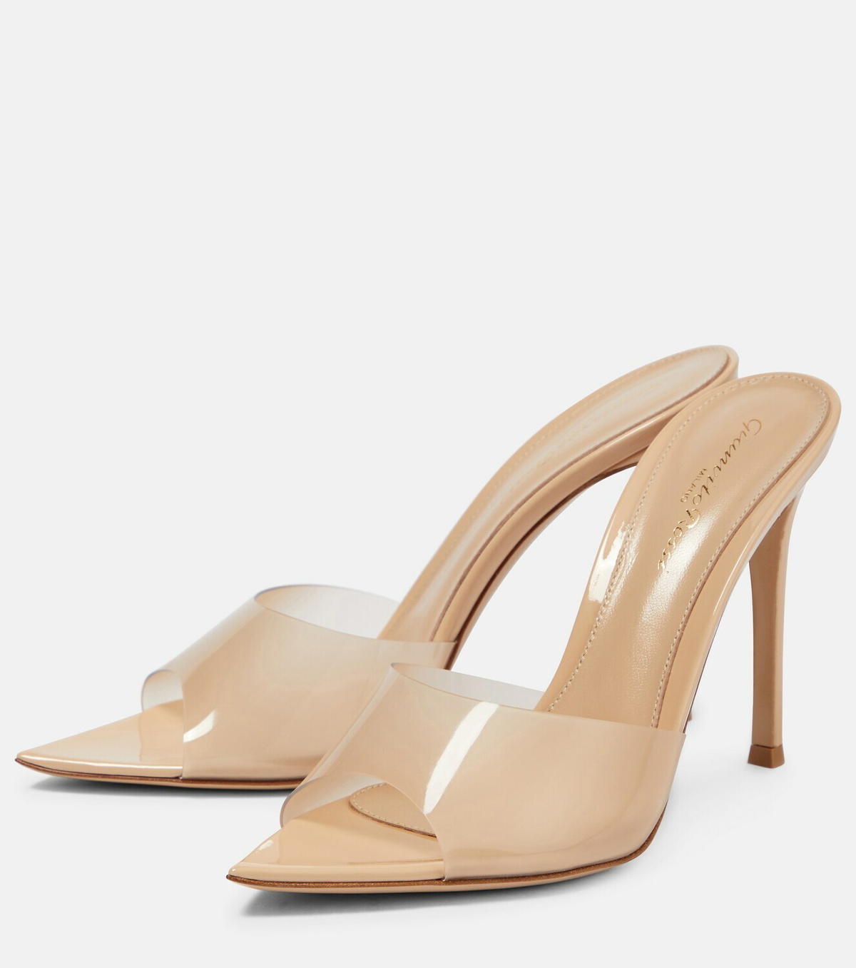 Gianvito Rossi - Elle 105 PVC and patent leather mules Gianvito Rossi