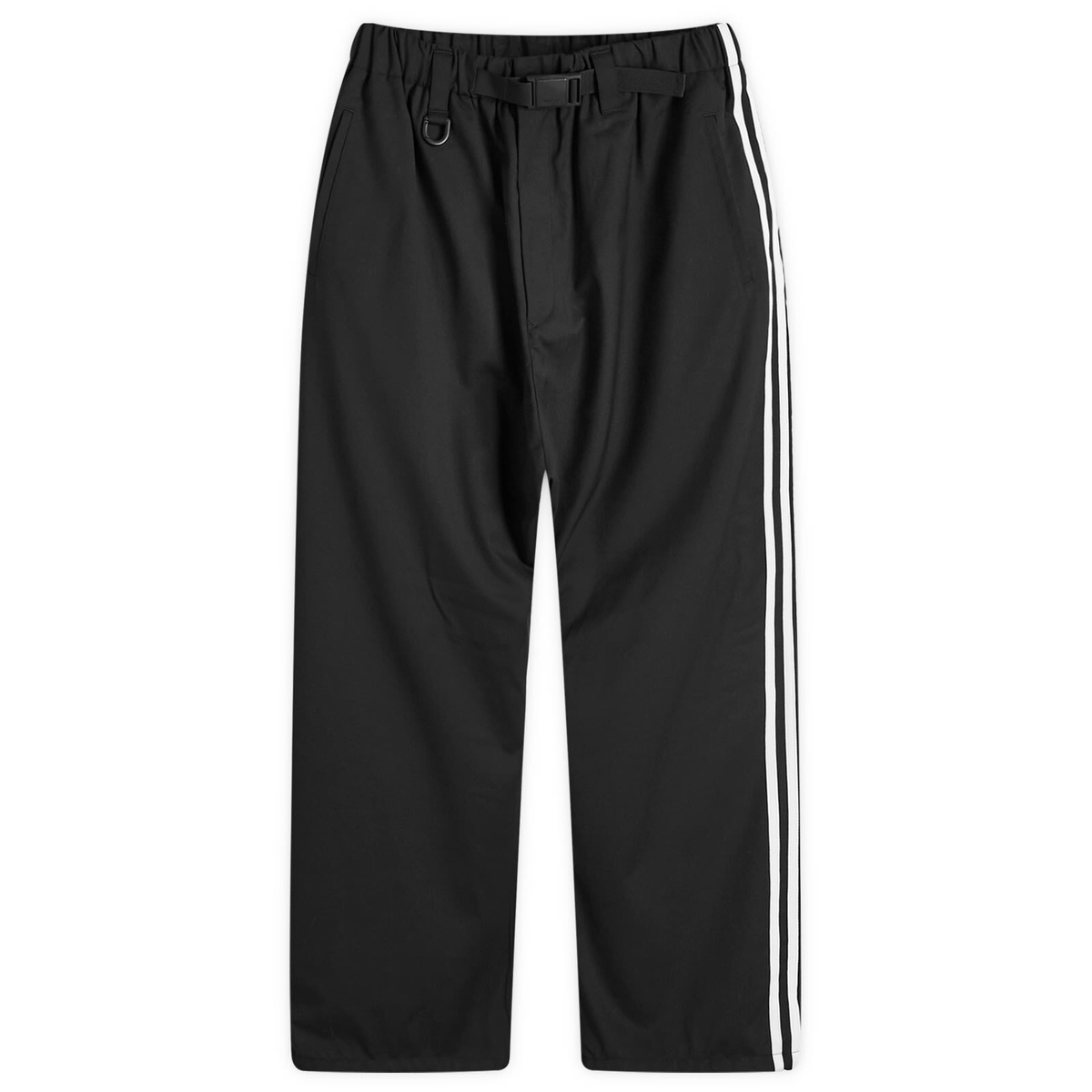 Y-3 Men's 3-Stripe Refined Wool Pants in Black Y-3