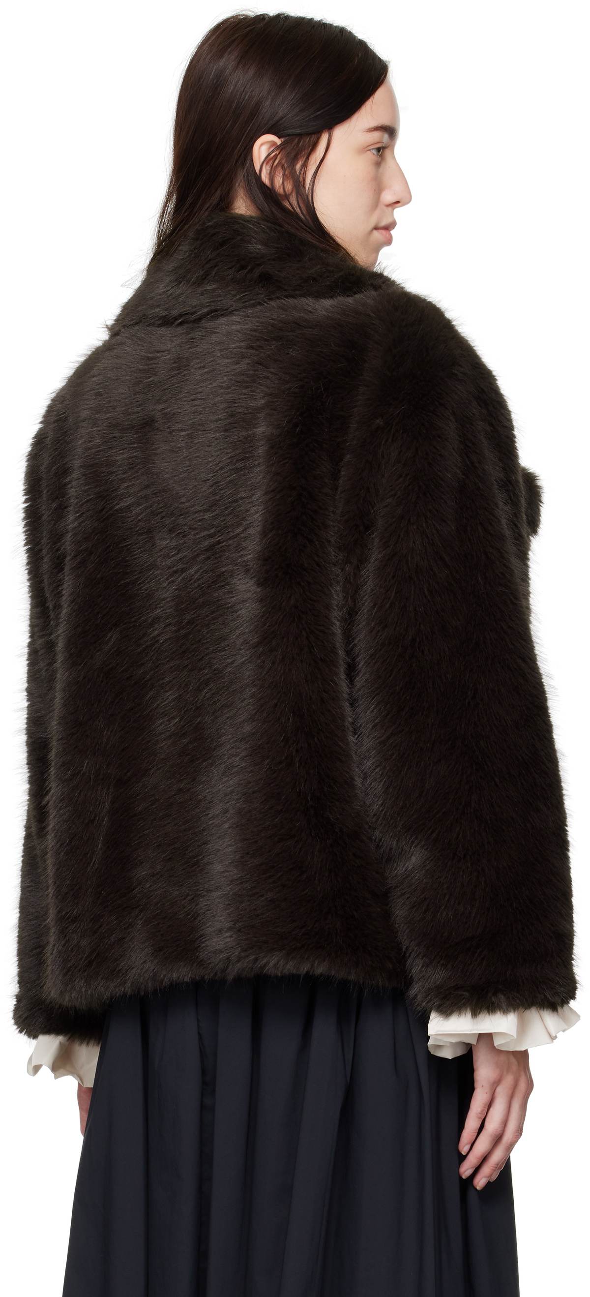 Staud Brown Soprano Faux-Fur Jacket Staud