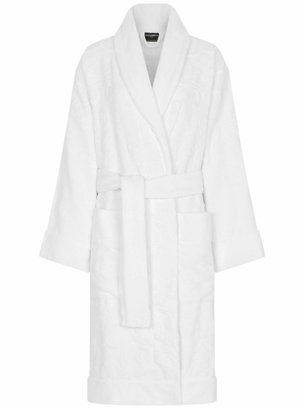 Dolce & Gabbana Terry Cotton Jacquard Bath Robe Dolce & Gabbana