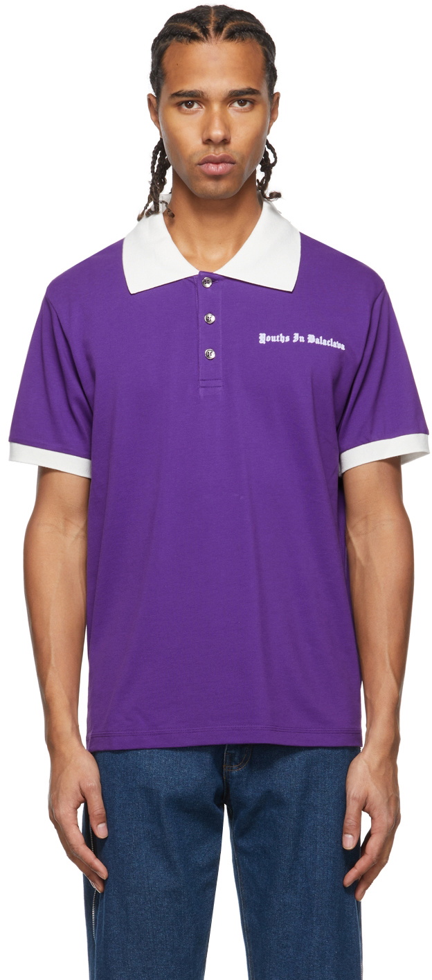 Youths in Balaclava Purple Print Polo Youths in Balaclava
