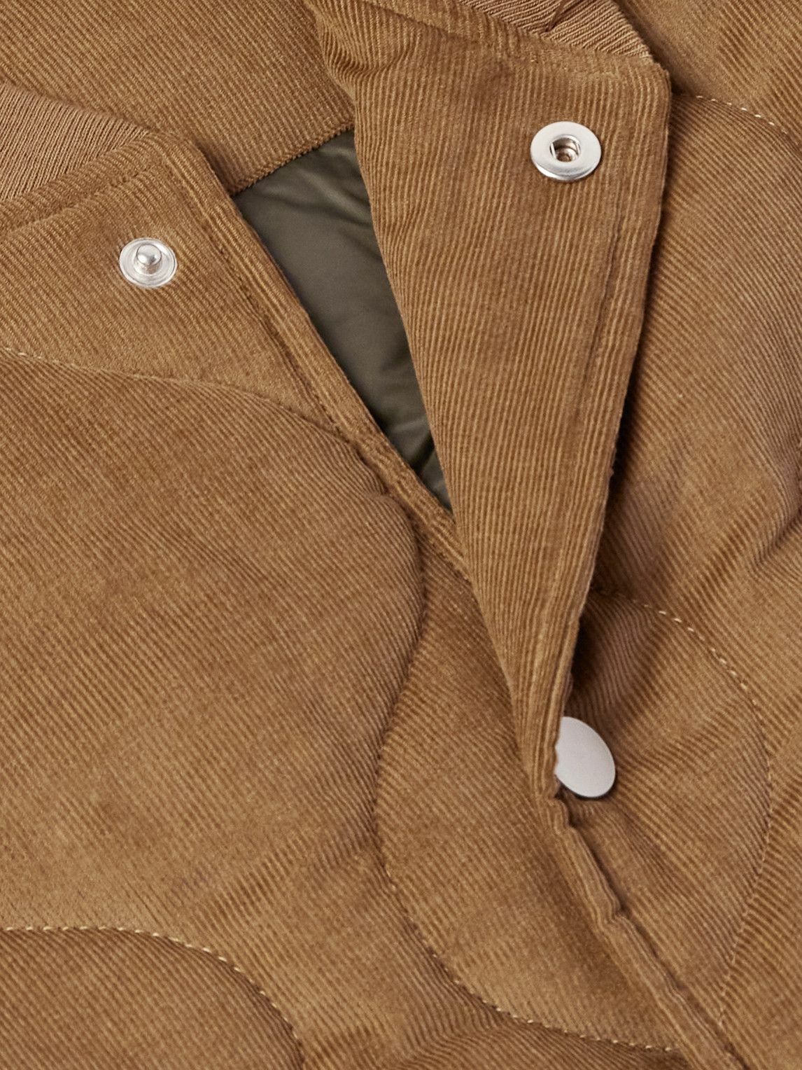 Altea - Benjamin Quilted Cotton-Corduroy Gilet - Brown Altea