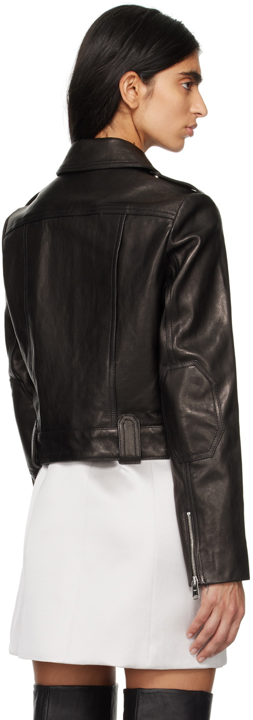 KHAITE Black Cordelia Leather Jacket Khaite