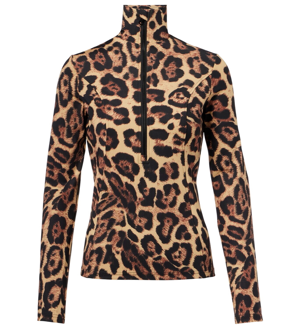 Goldbergh Leona leopard-print half-zip ski top Goldbergh