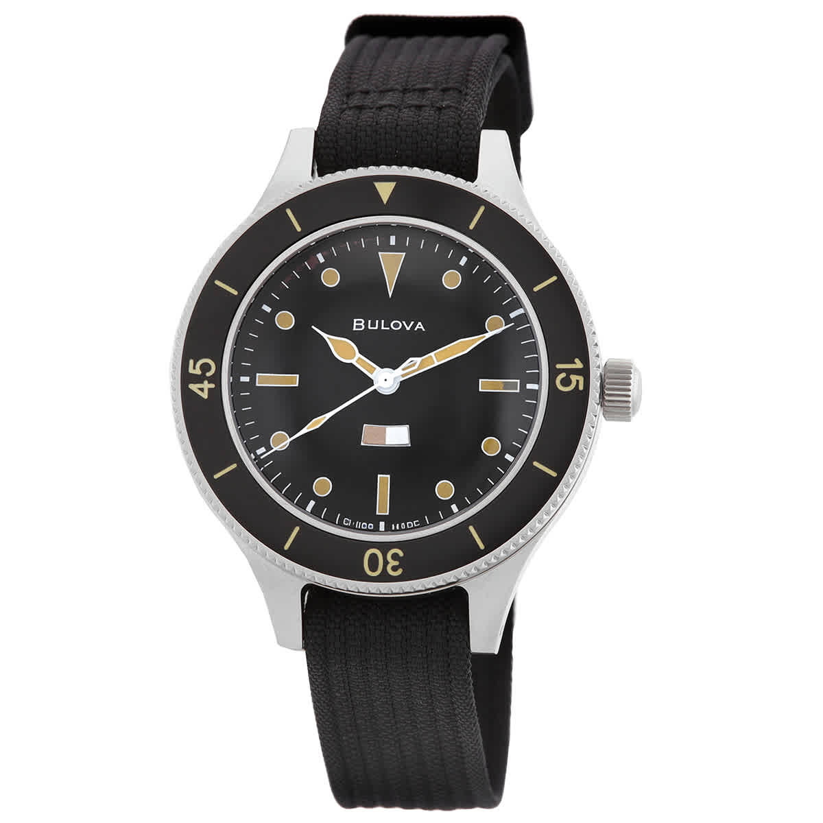 Bulova Limited Edition MIL-SHIPS-W-2181 Archive Automatic Black Dial ...