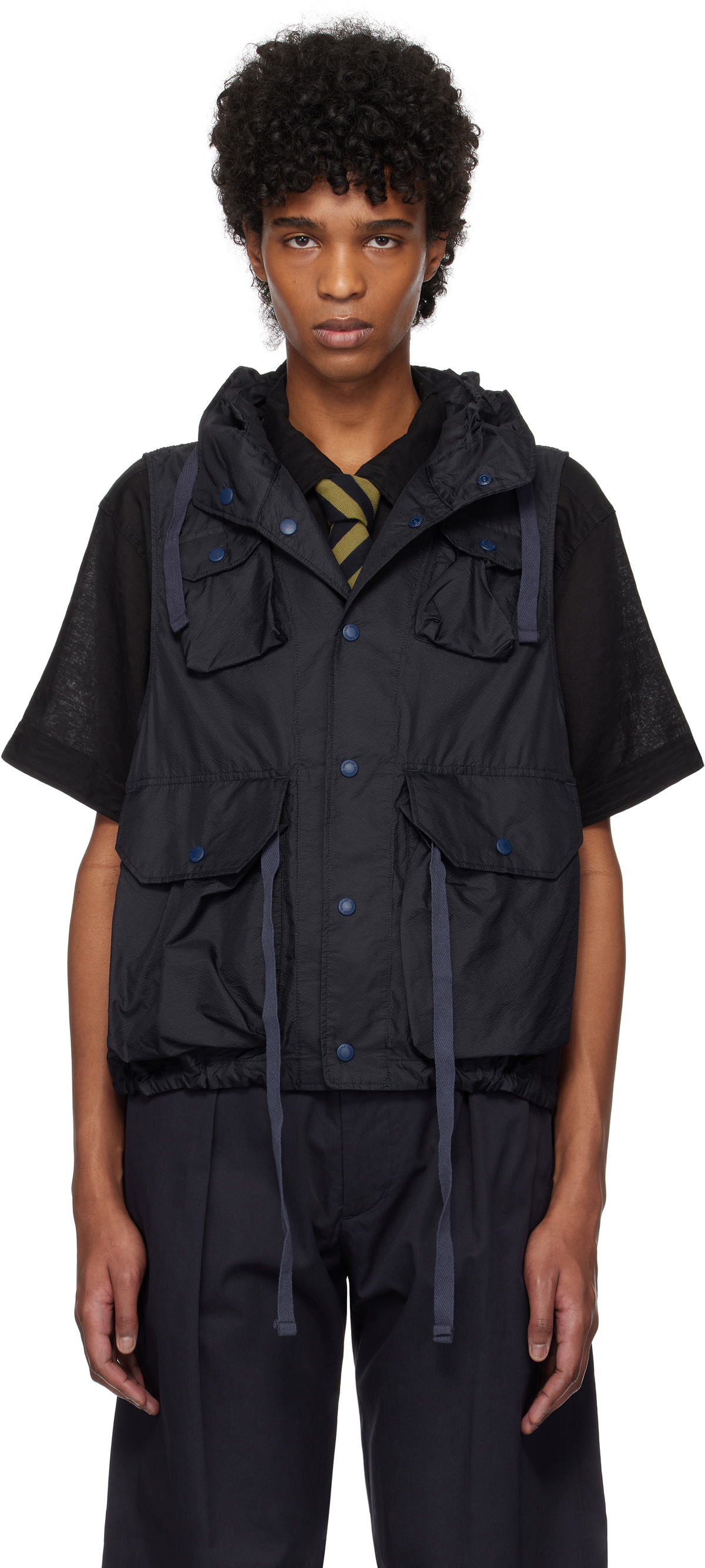 Engineered Garments Navy Field Vest Engineered Garments