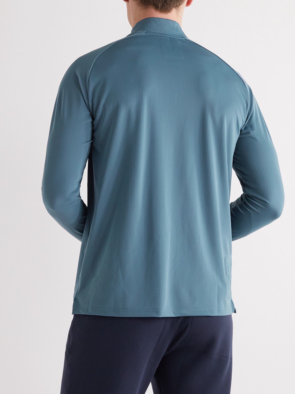 Castore - Active Logo-Print Stretch-Jersey Half-Zip Top - Blue CASTORE