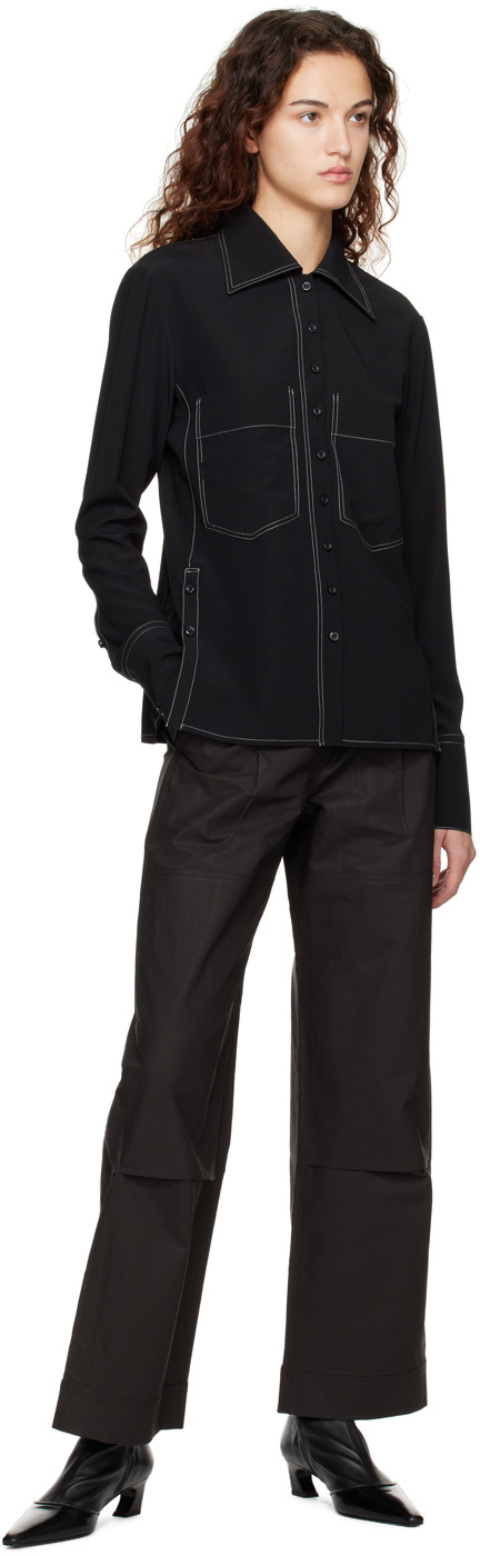 LOW CLASSIC Black Pocket Shirt Low Classic