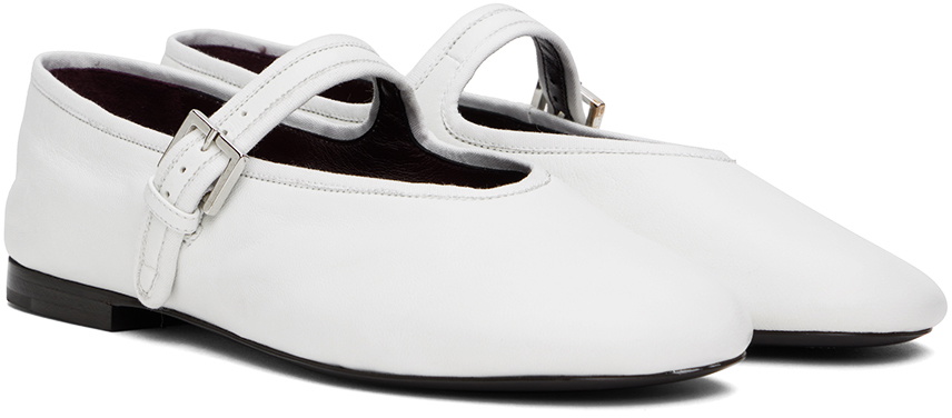The Row White Boheme MJ Ballerina Flats The Row