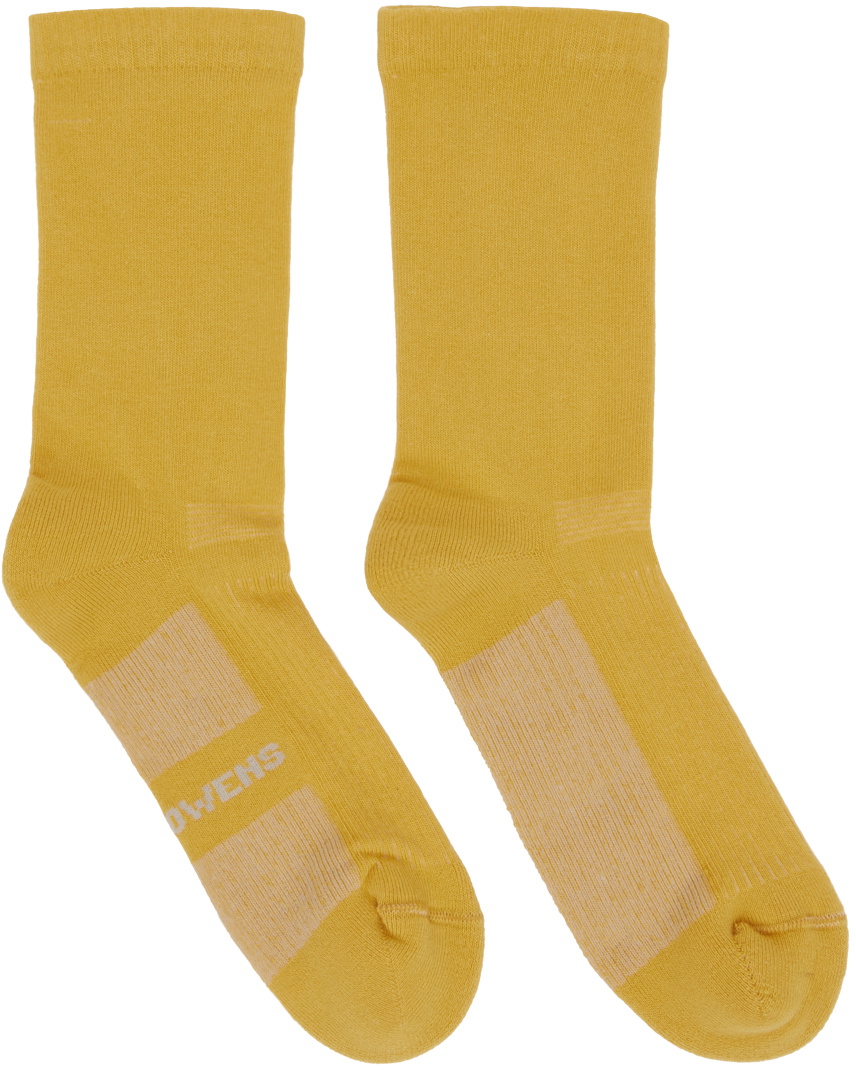 Rick Owens Yellow Glitter Socks Rick Owens