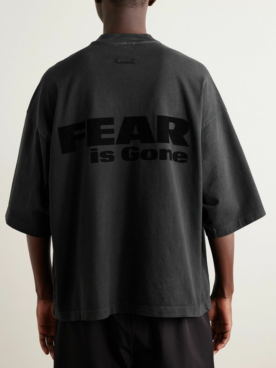 Fear of God - Fear is Gone Oversized Logo-Print Cotton-Jersey T-Shirt ...