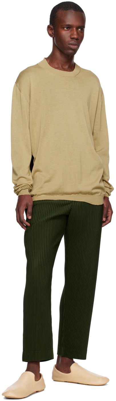 UMA WANG Tan & Black Duotone Sweater Uma Wang