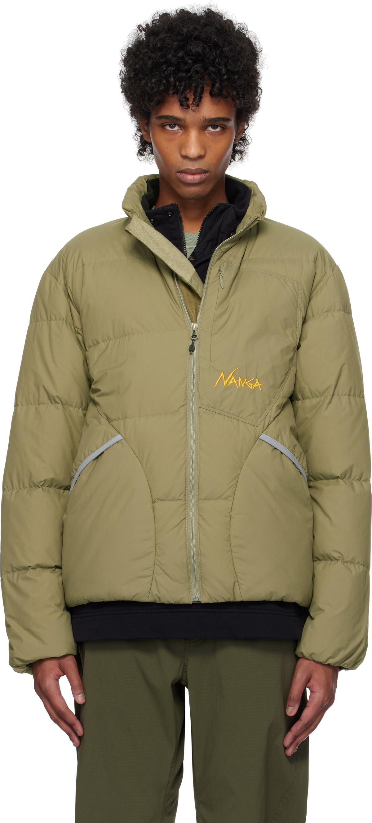 NANGA Khaki Mazeno Ridge Down Jacket Nanga