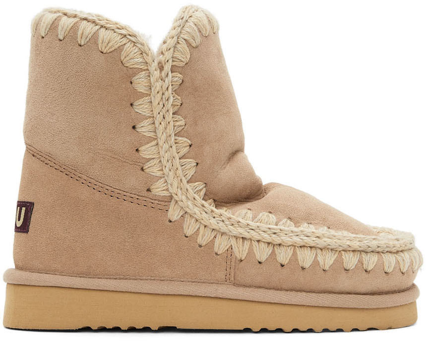 Mou Beige Suede Ankle 18 Boots Mounser