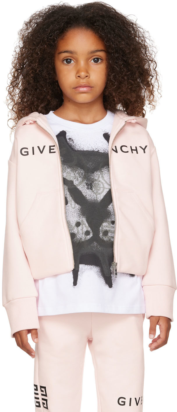 Givenchy Kids Pink Logo Hoodie Givenchy