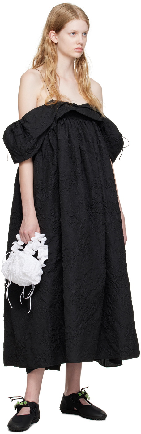 Cecilie Bahnsen Black Sigrid Midi Dress Cecilie Bahnsen