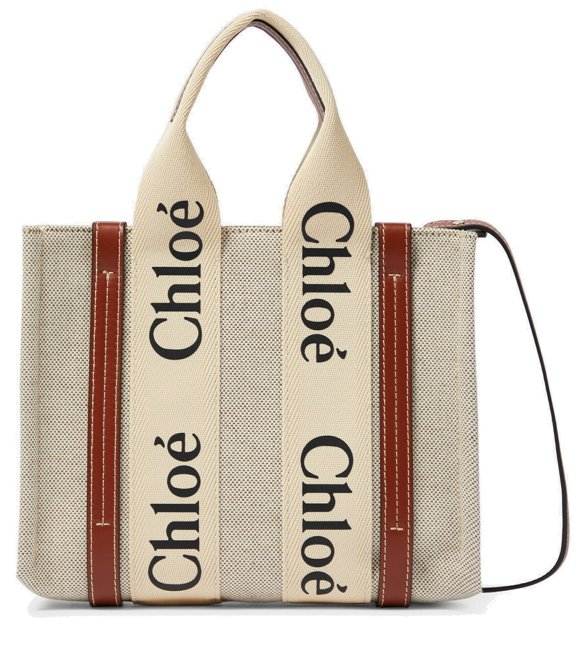 Chloe - Woody Small canvas tote Chloe