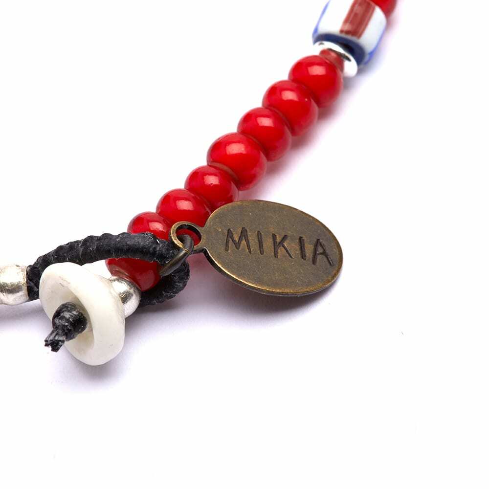 Mikia Men's Beaded Bracelet in Red Mikia
