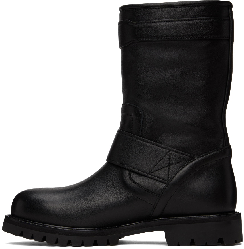 Juun.J Black Buckle Boots Juun.J