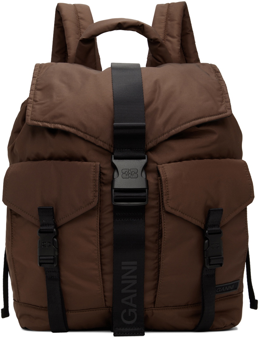 GANNI Burgundy Tech Backpack GANNI