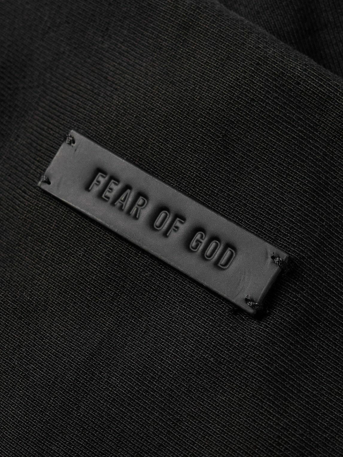 Fear of God - Logo-Print Cotton-Jersey Hoodie - Black Fear Of God