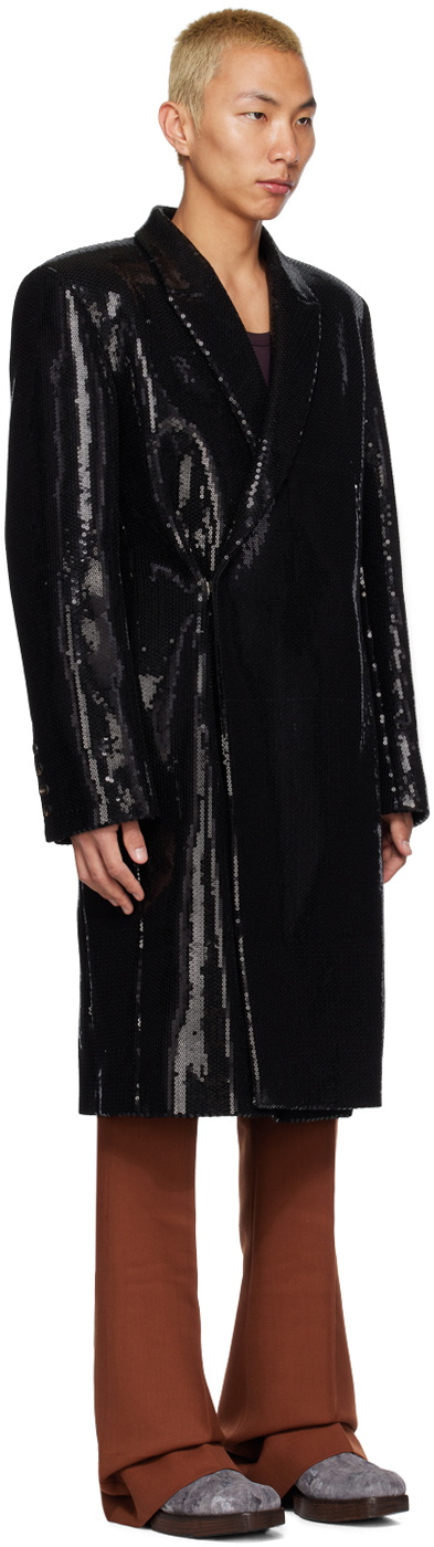EGONlab Black Sequin Coat EGONlab