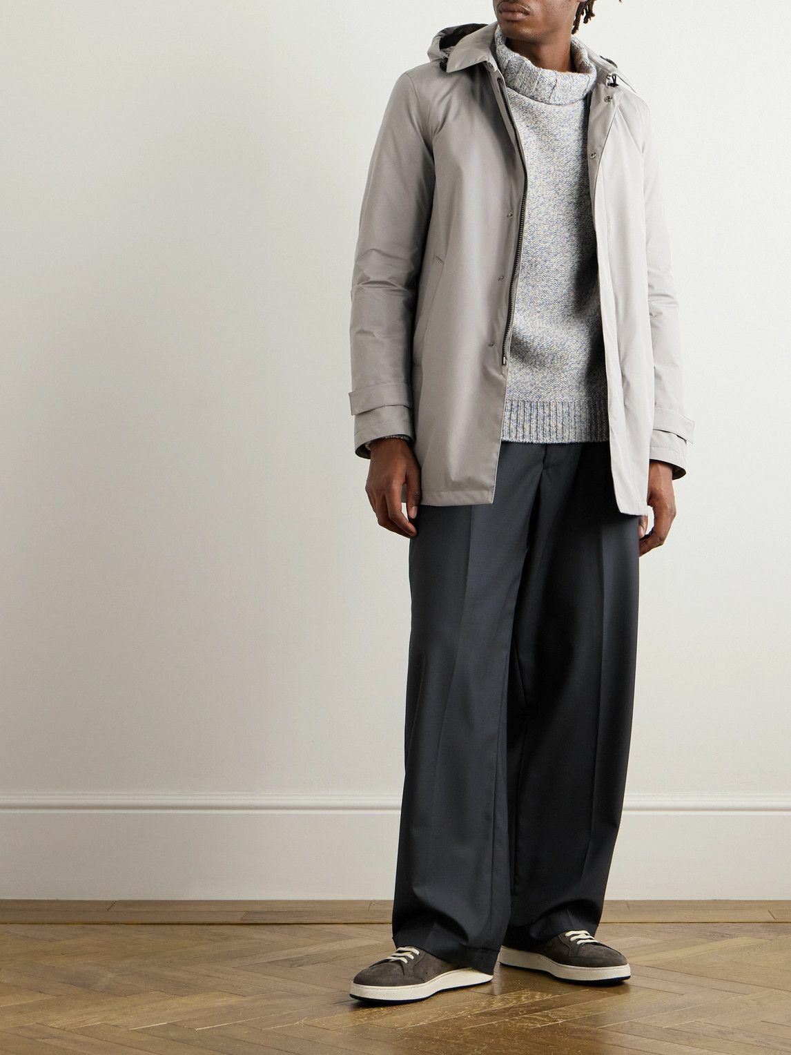 Herno Laminar - Laminar Shell Hooded Down Coat - Gray Herno