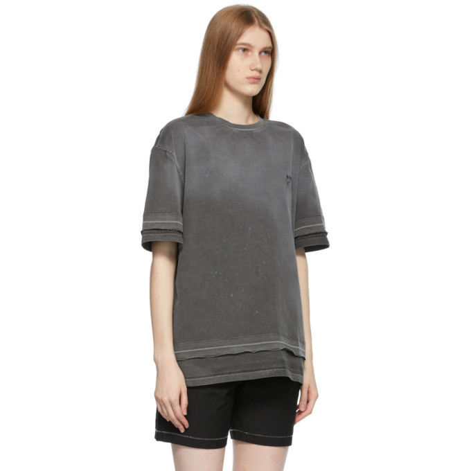 ADER error Grey Needle Logo Layered T-Shirt ADER error