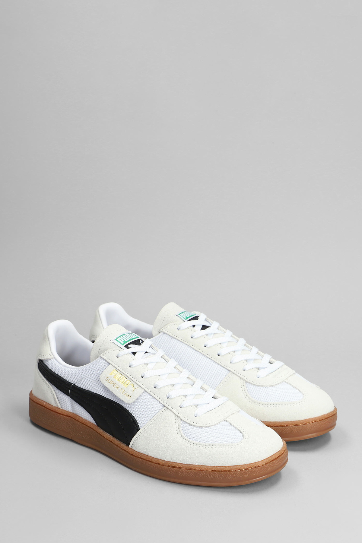 Puma Super Team Og Sneakers In White Suede And Fabric Puma