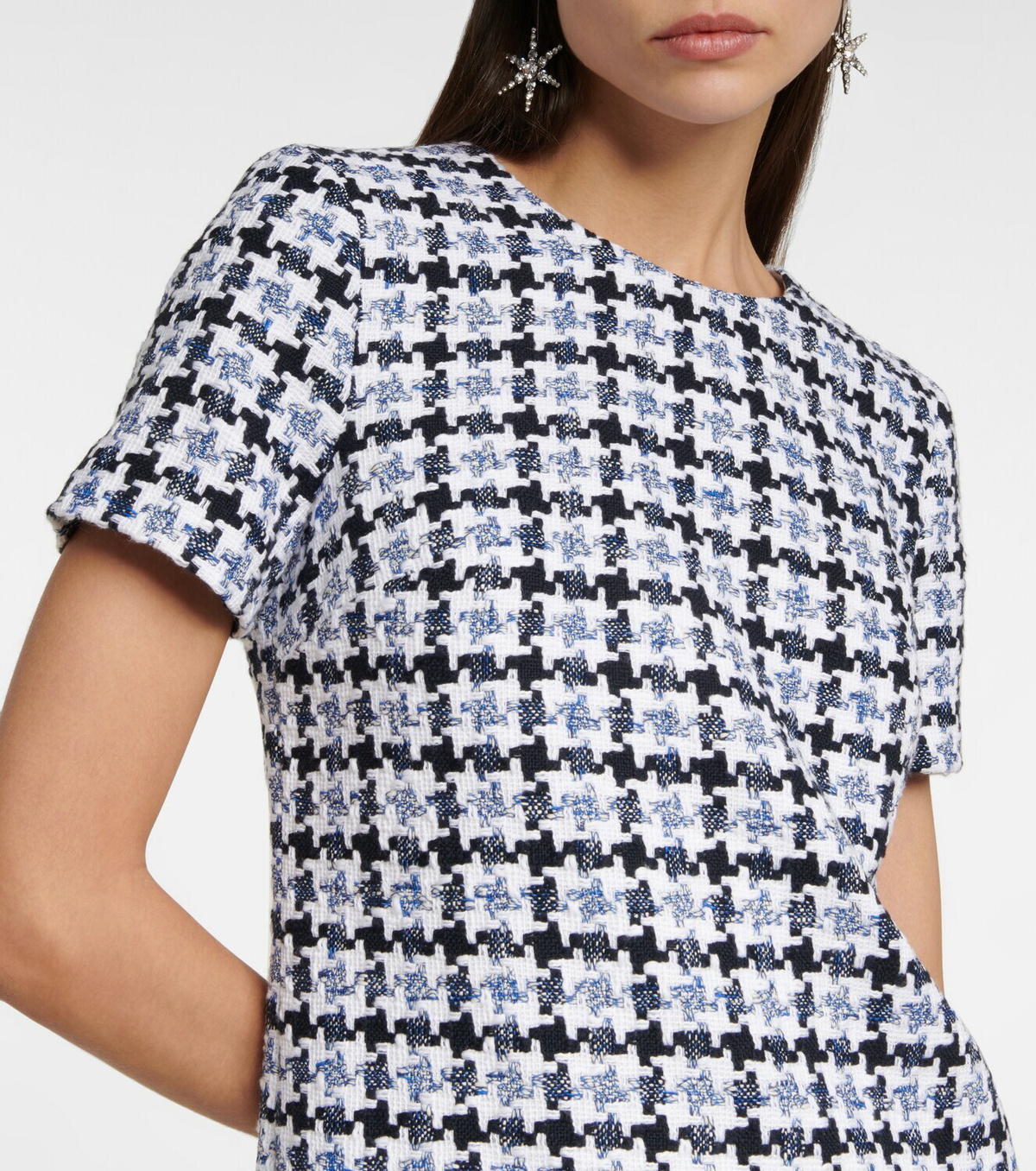 Carolina Herrera Checked cotton-blend minidress Carolina Herrera