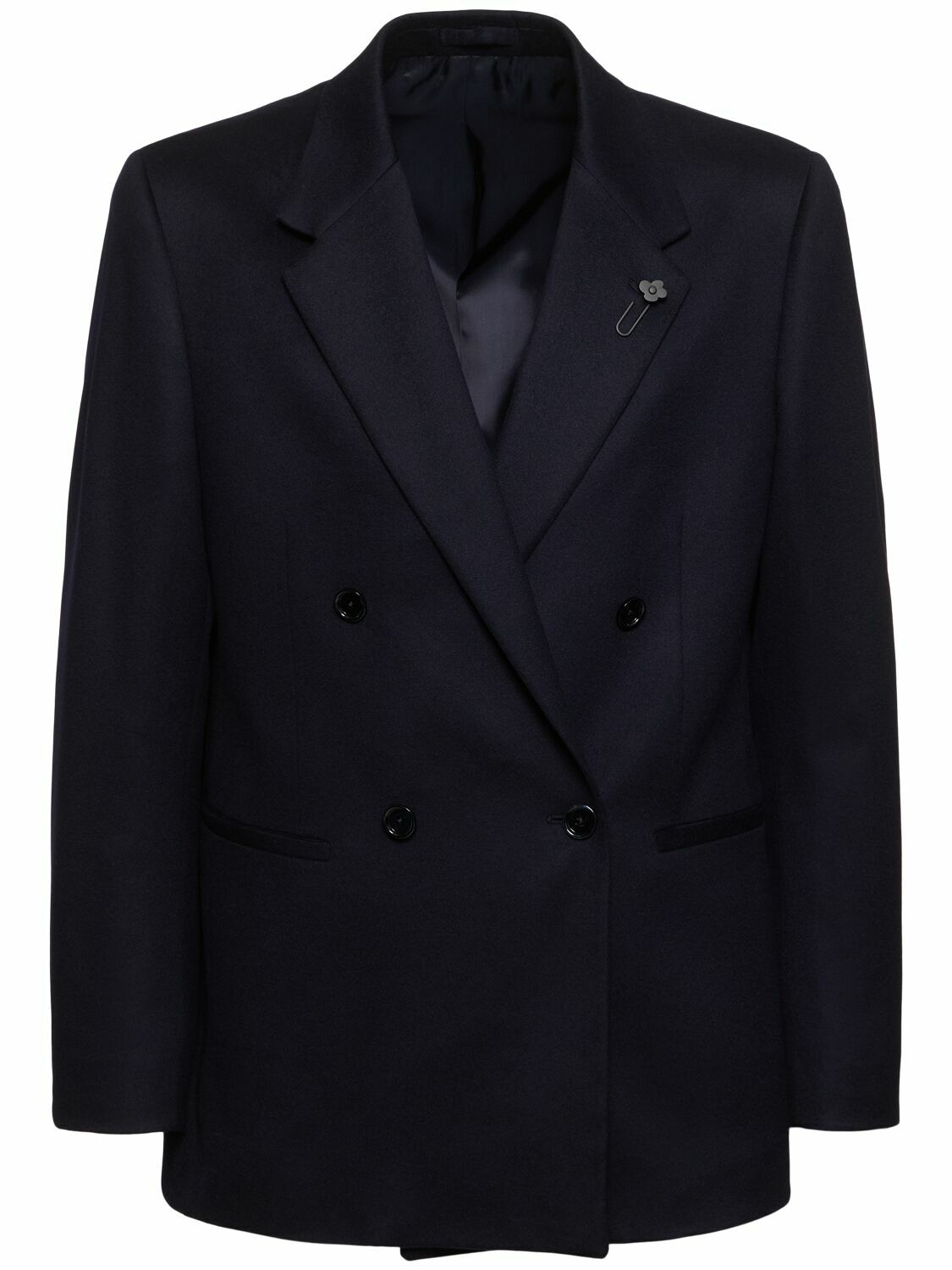 LARDINI Feeling Double Breasted Wool Blazer Lardini