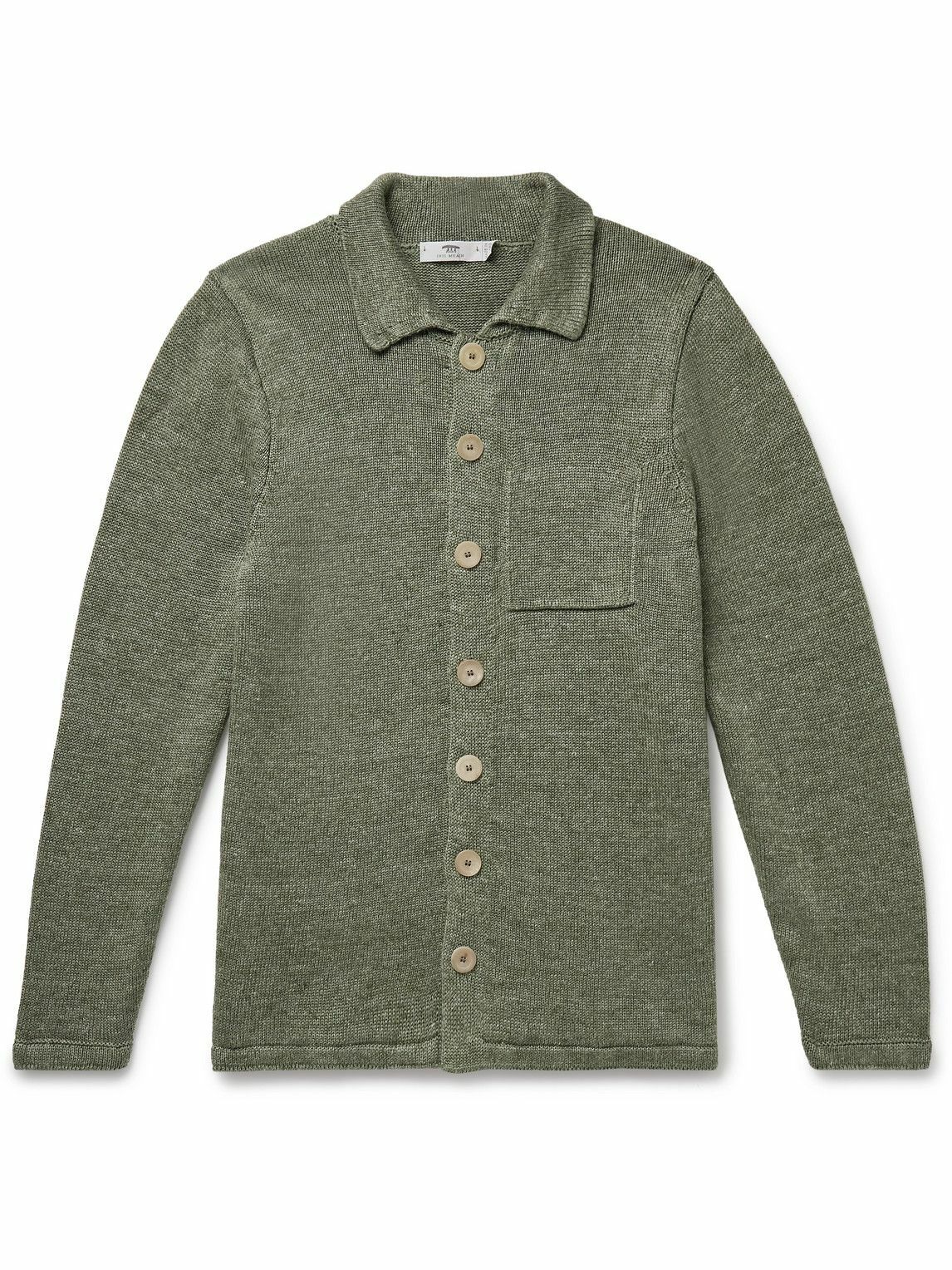 Inis Meáin - Linen Cardigan - Green Inis Meáin