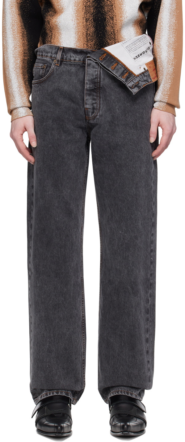 Y/Project Black Asymmetric Jeans Y/Project