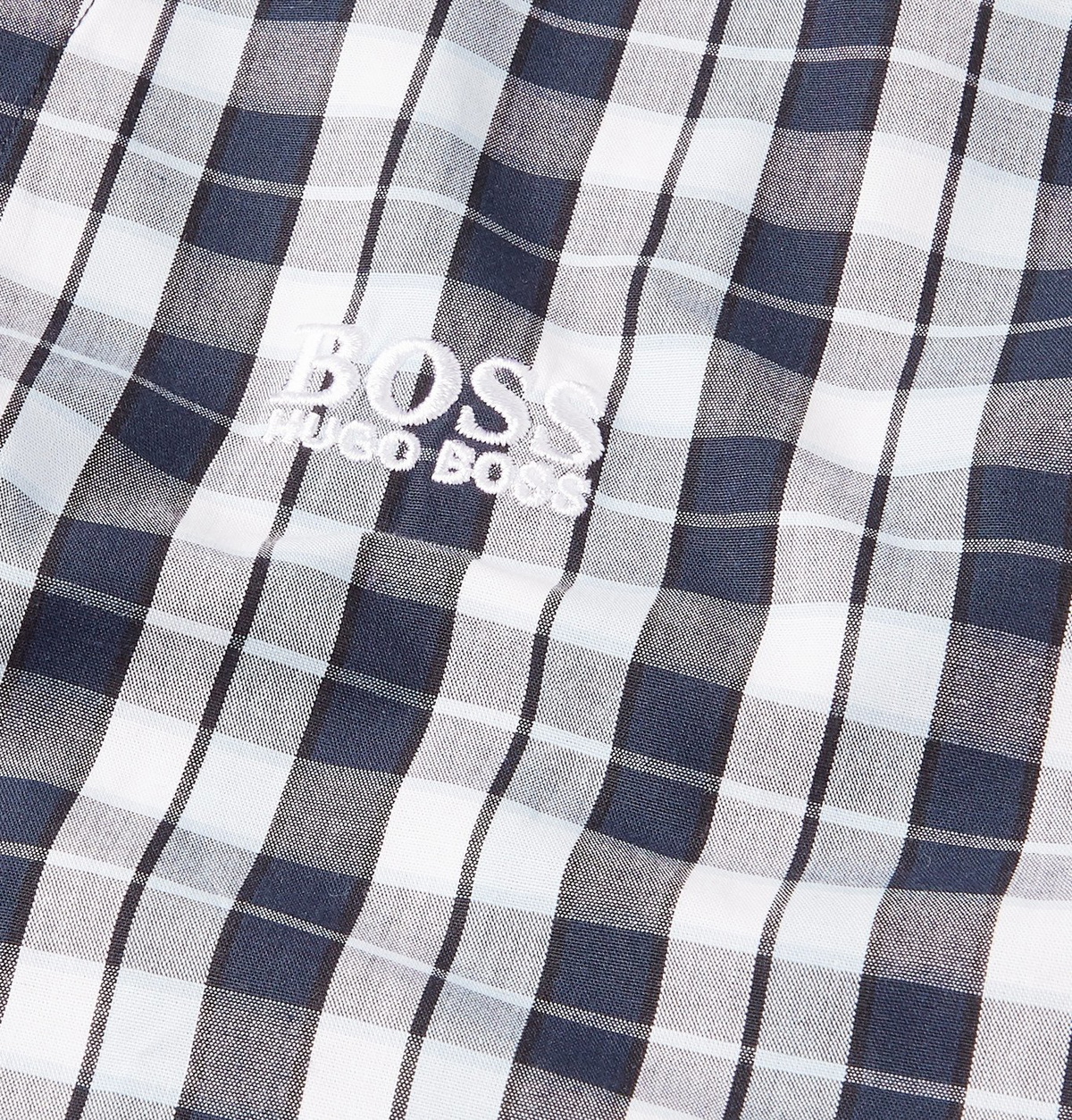 Hugo Boss - Checked Cotton-Poplin Pyjama Set - Black Hugo Boss