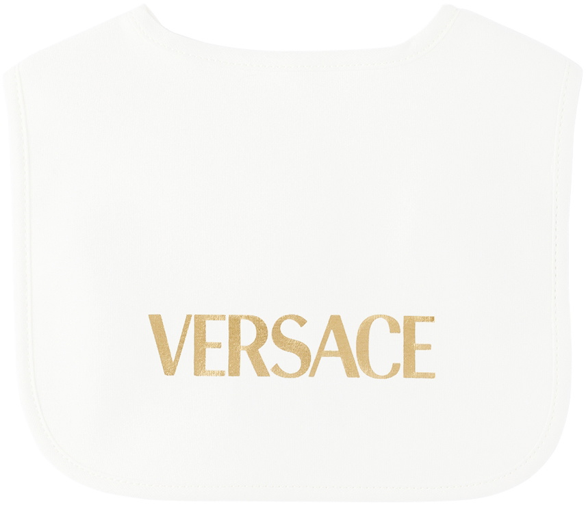 Versace Two-Pack Baby White Medusa Bibs Versace