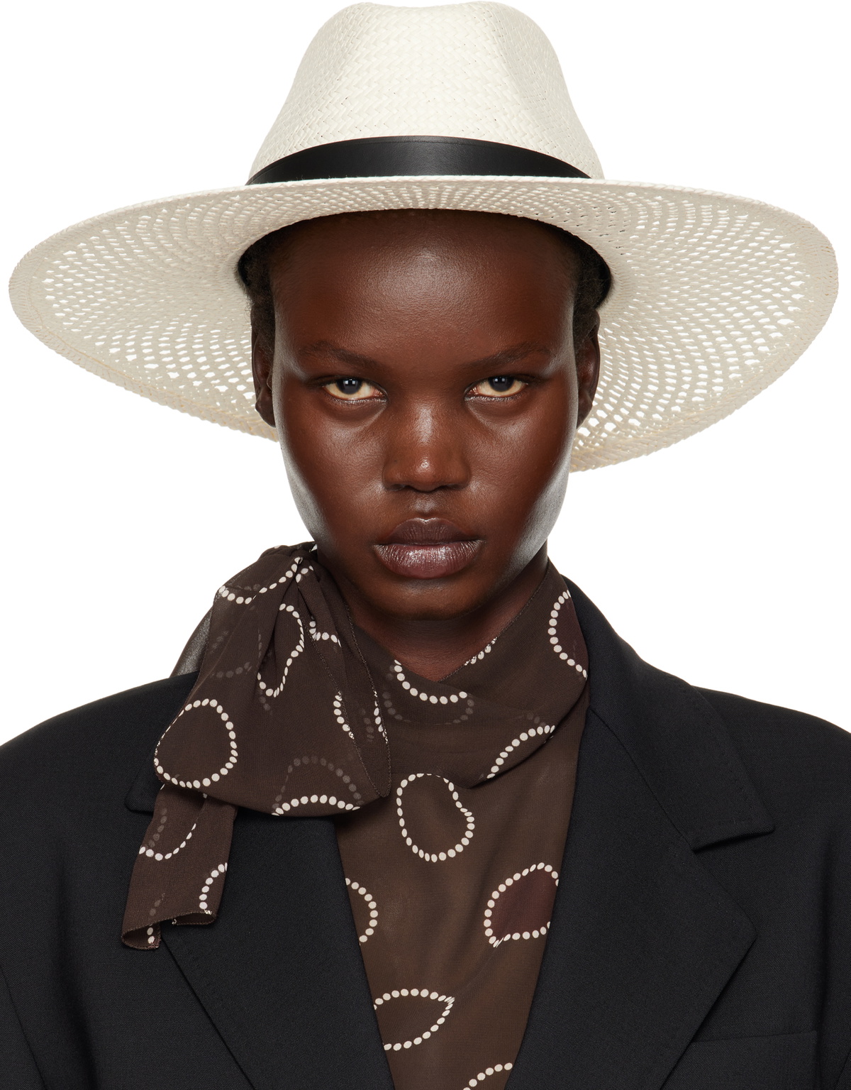 Max Mara White Sidney Panama Hat Max Mara