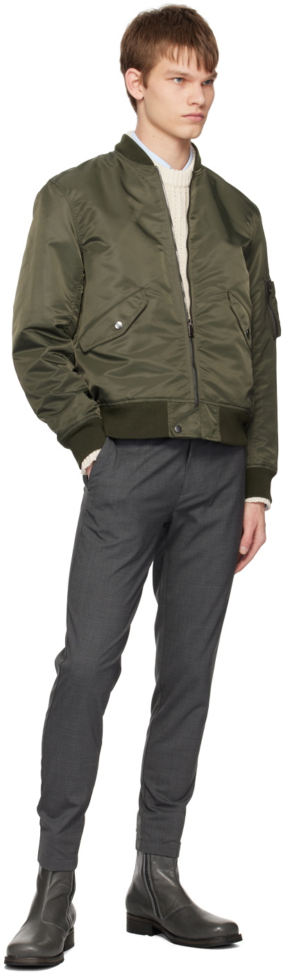 Theory Khaki Flight Bomber Jacket Theory