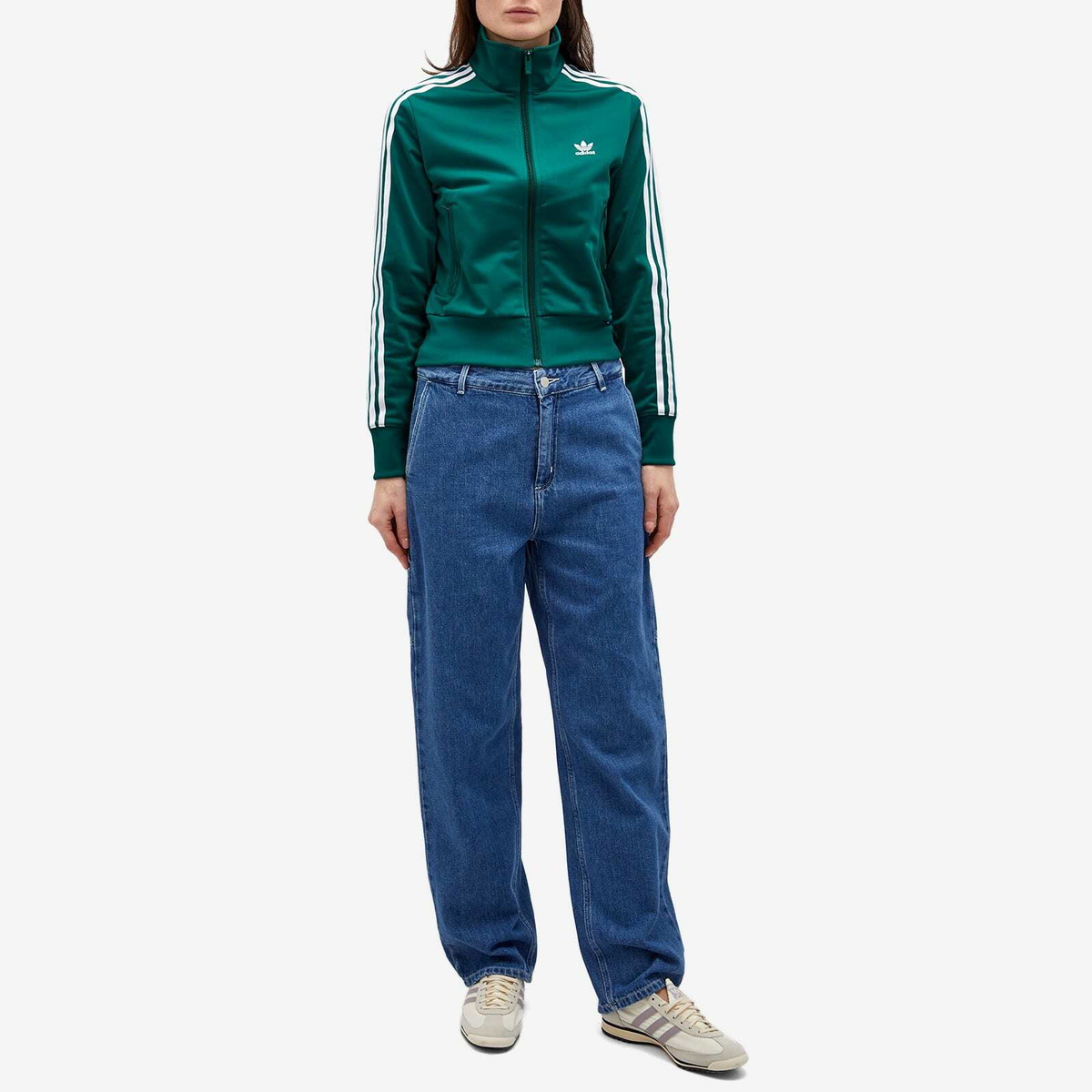 Adidas Women's Firebird Track Top in Collegiate Green adidas