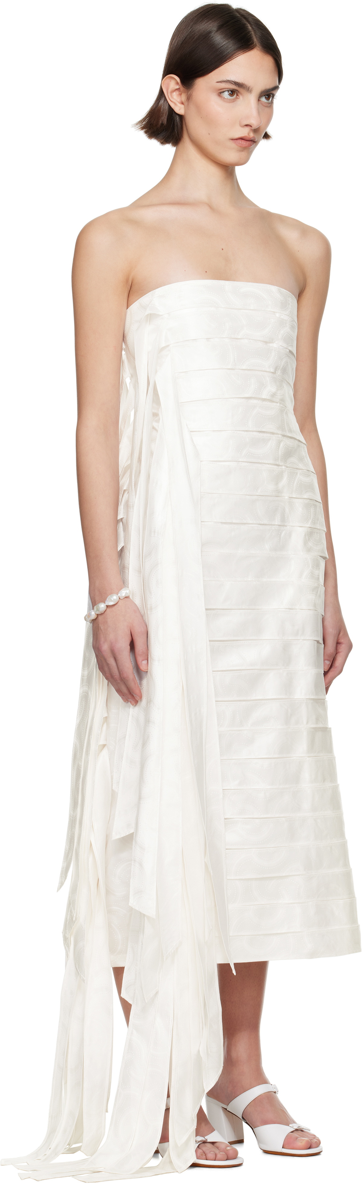 SUPER YAYA SSENSE Exclusive Bridal Capsule Ribbon Midi Dress SUPER YAYA