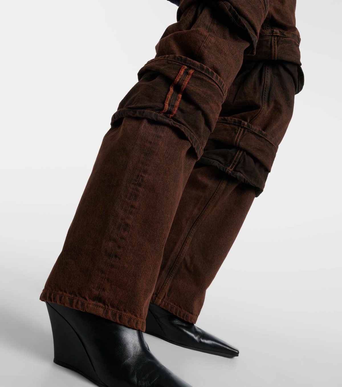 Y/Project Layered high-rise wide-leg jeans Y/Project