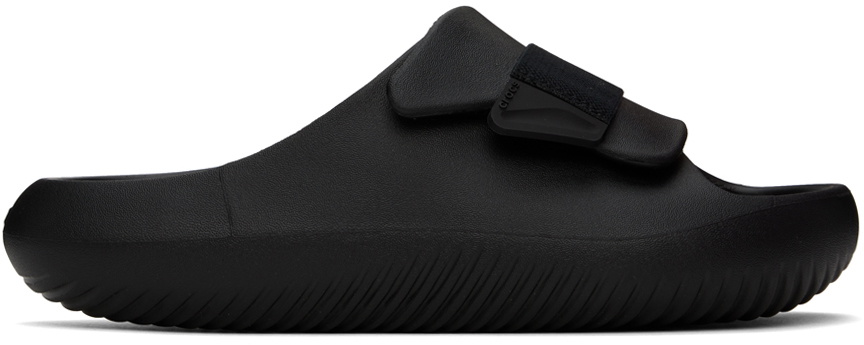 Crocs Black Mellow Luxe Recovery Slides Crocs