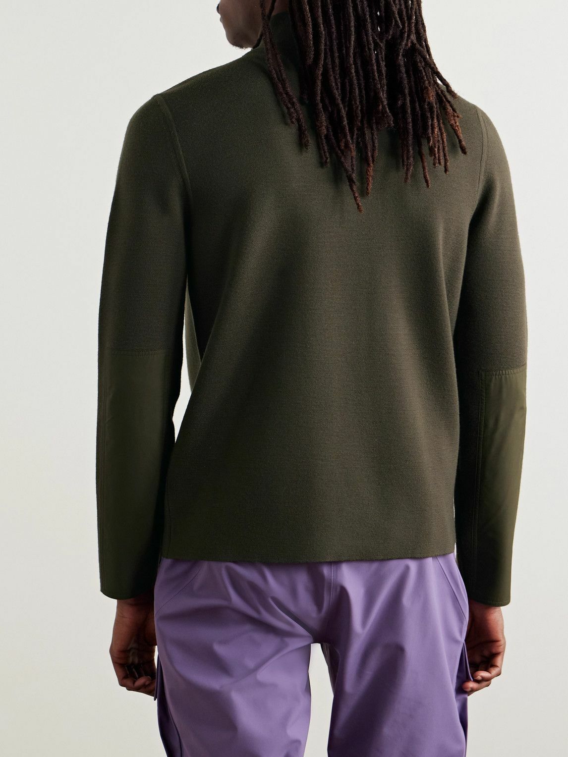 Aztech Mountain - Matterhorn Shell-Trimmed Wool Half-Zip Sweater ...