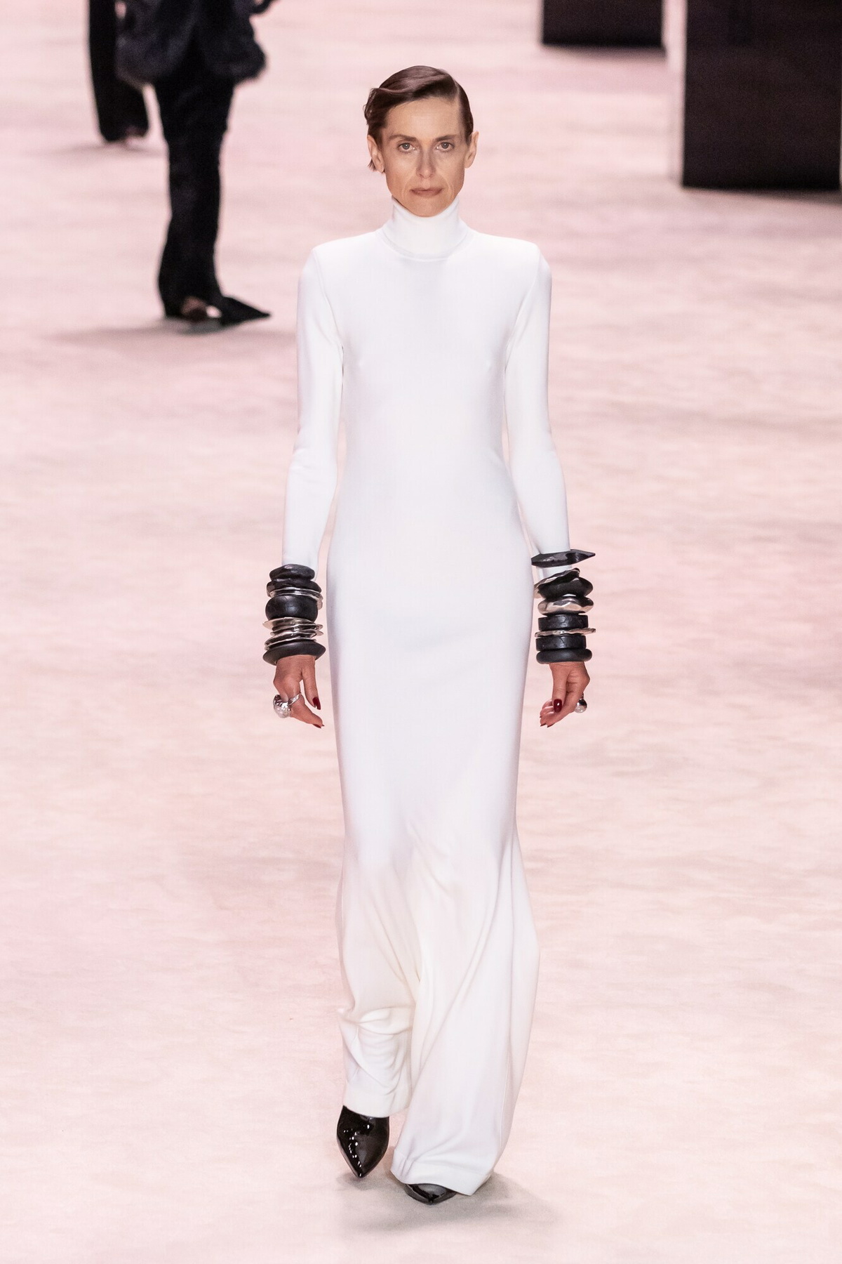 Saint Laurent - high-neck wool maxi dress Saint Laurent