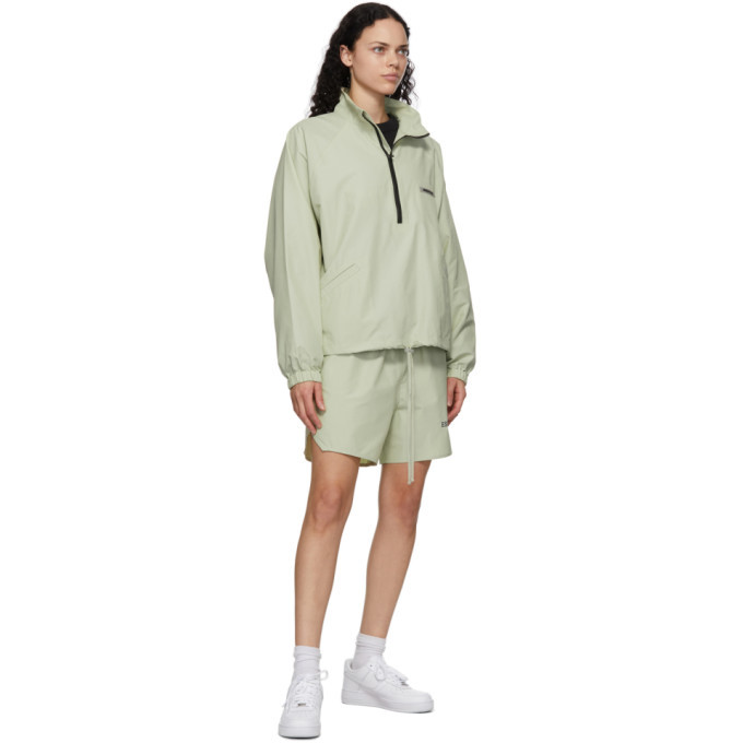 Essentials Green Nylon Track Jacket Essentials