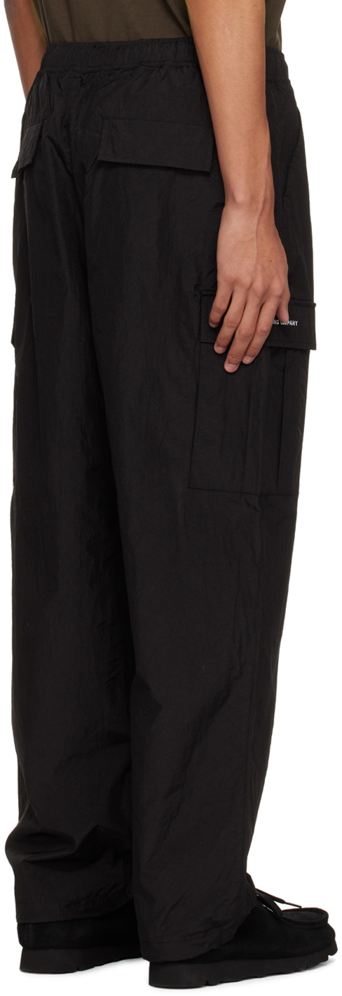 Pop Trading Company Black 'Pop' Track Cargo Pants Pop Trading Company