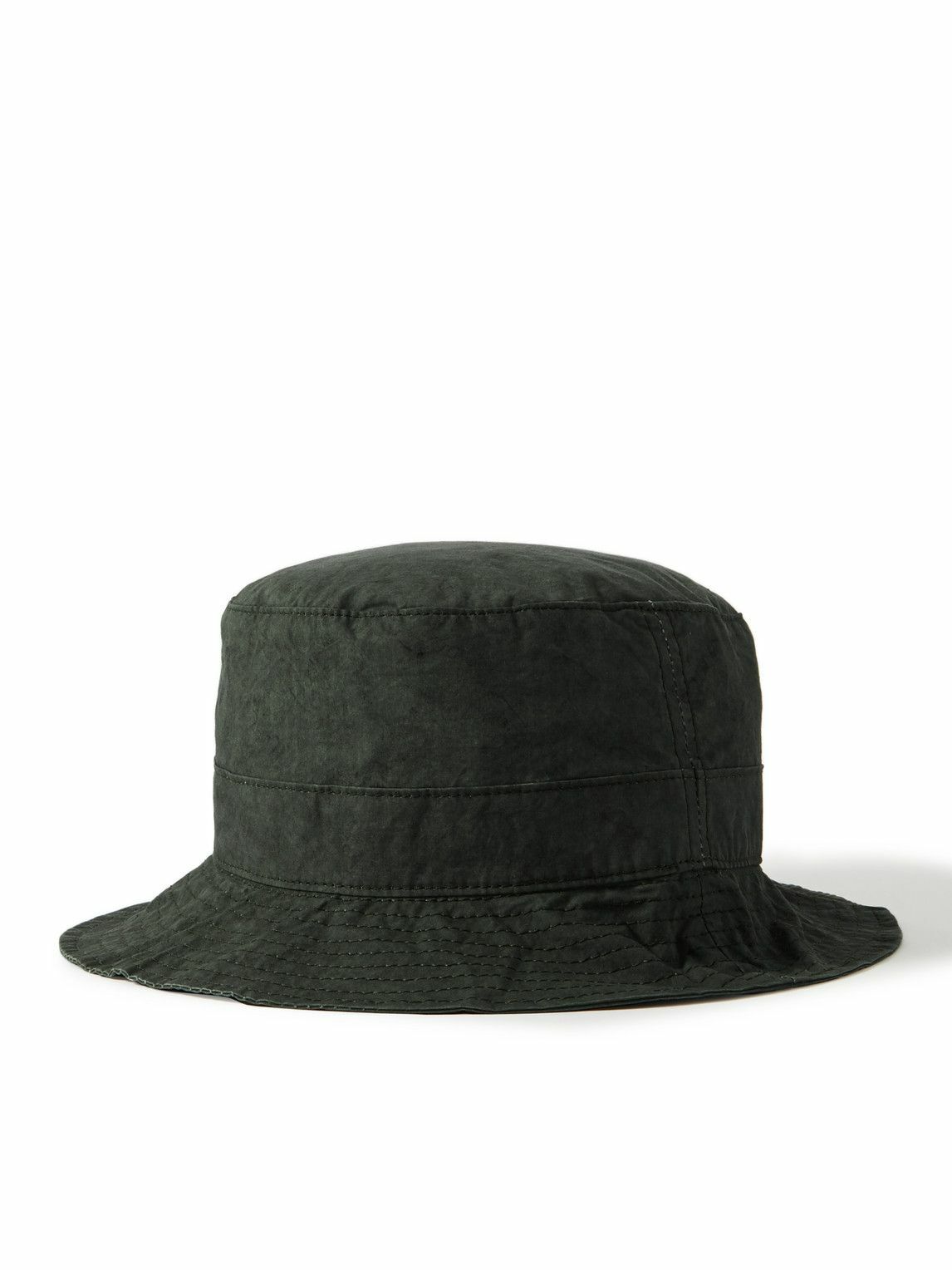 James Perse - Parachute Pigment-Dyed Cotton-Poplin Bucket Hat - Green ...