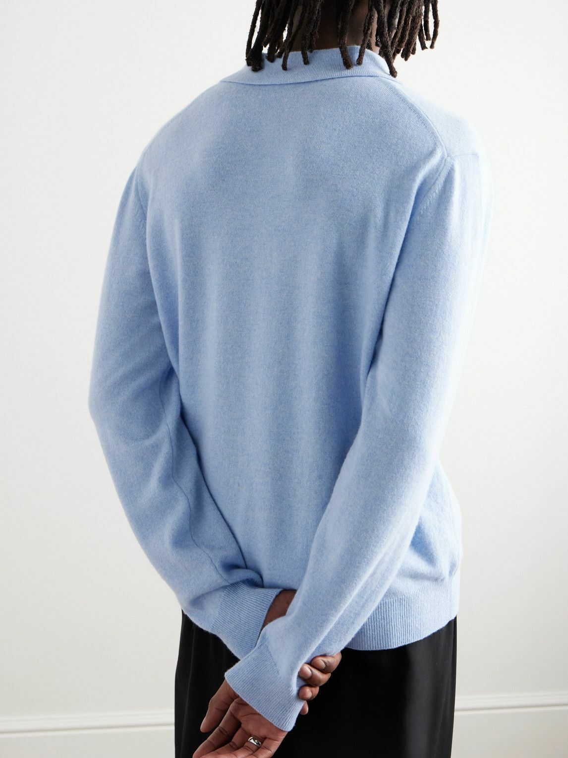 LOEWE - Cashmere Polo Shirt - Blue Loewe