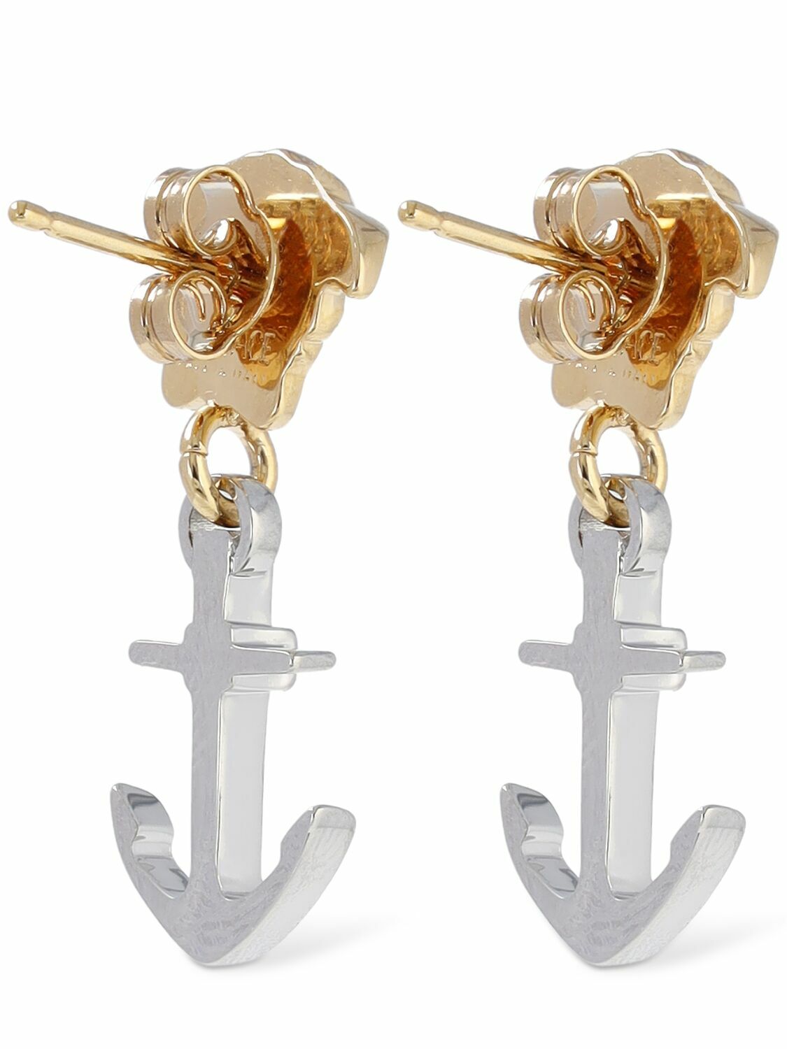VERSACE - Anchor Logo Pendant Earrings Versace