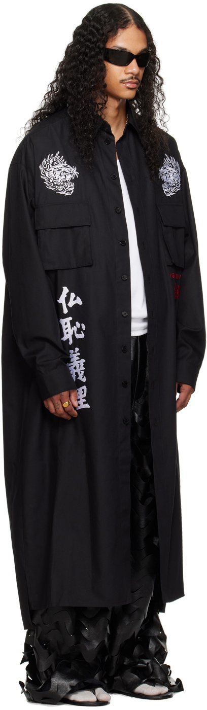 LU'U DAN Black Tokko L-D Coat LU'U DAN