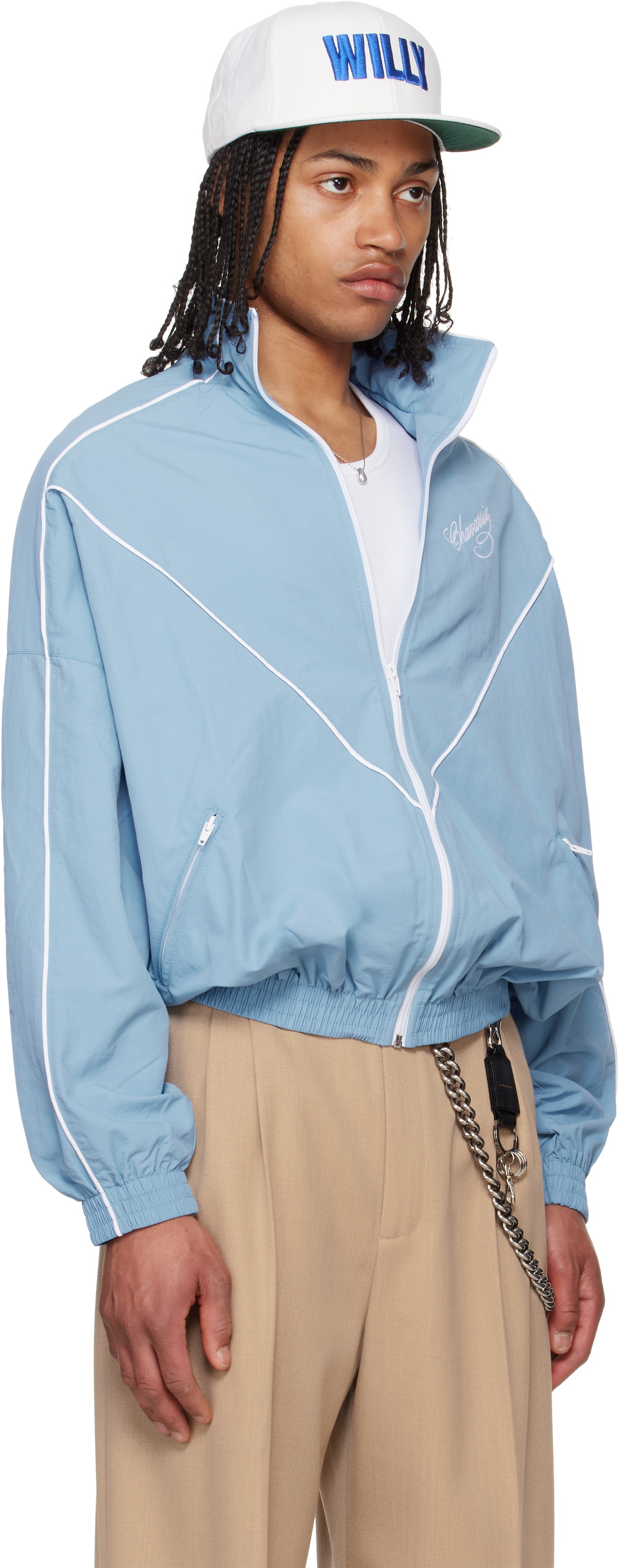 WILLY CHAVARRIA Blue Ruff Rider Jacket Willy Chavarria